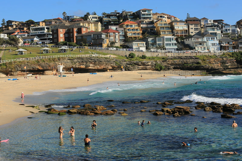 Bronte Beach, a locals and tourists favourite in Sydney's eastern subu ...